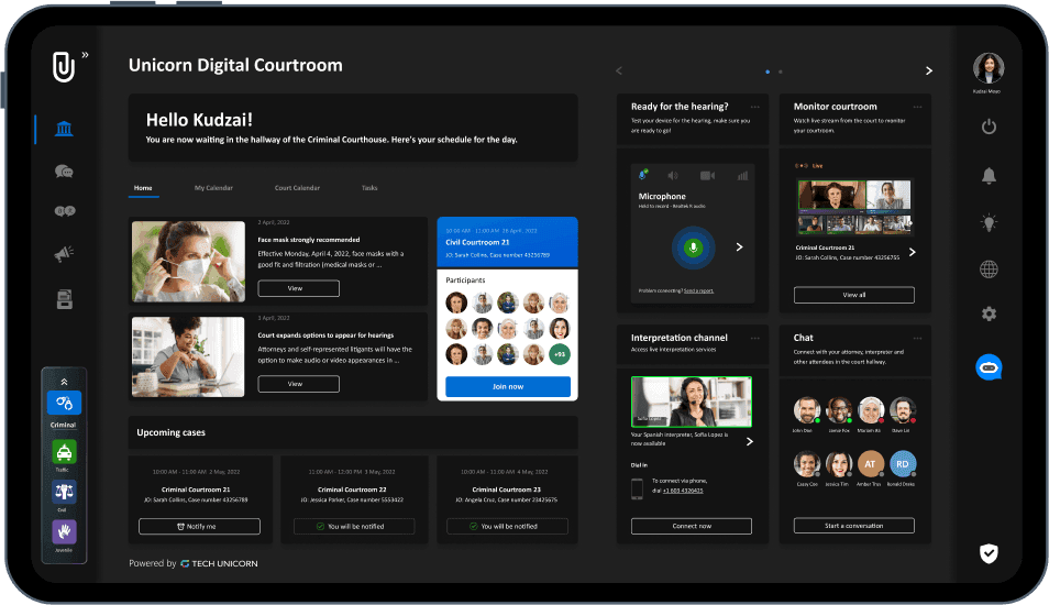 Unicorn digital courtroom | Tech Unicorn
